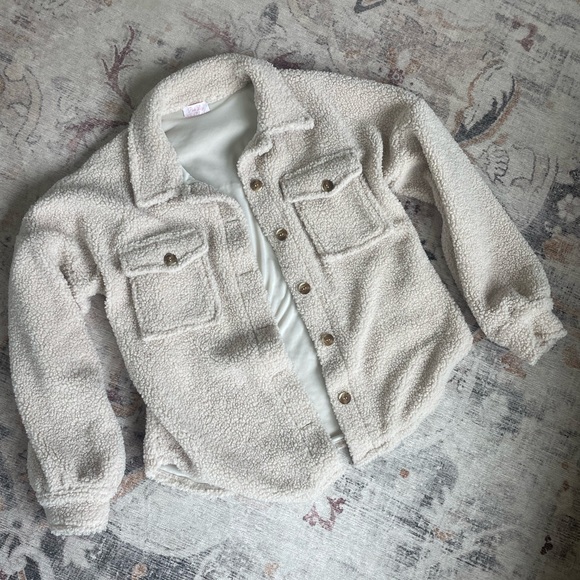 Jackets & Coats | Pink Lilly Krista Horton Collection Sherpa Shacket ...